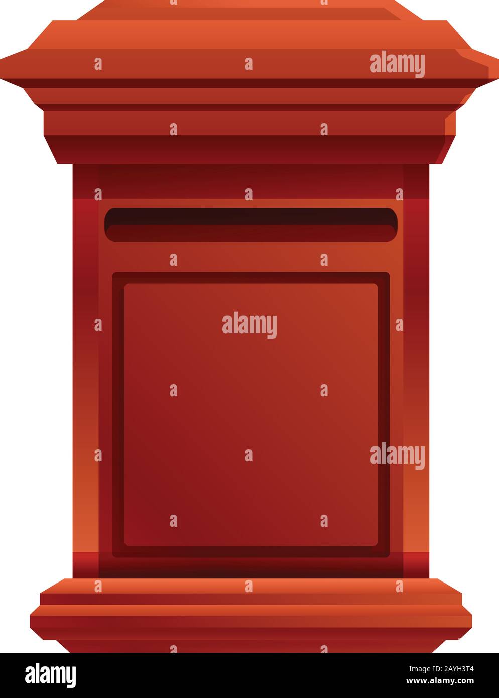 Wood mailbox icon. Cartoon of wood mailbox vector icon for web design ...