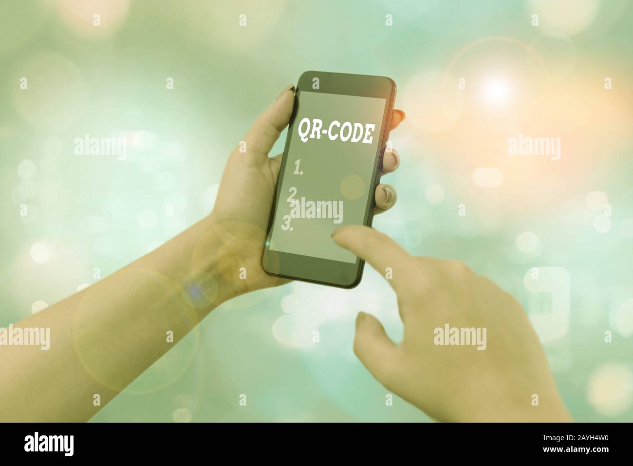 Text sign showing Qr Code. Business photo showcasing the trademark for ...