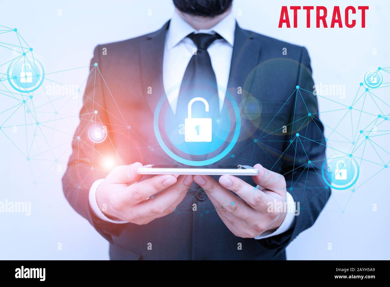 Writing Note Showing Attract Business Concept For To Draw By A Physical Force Causing Or