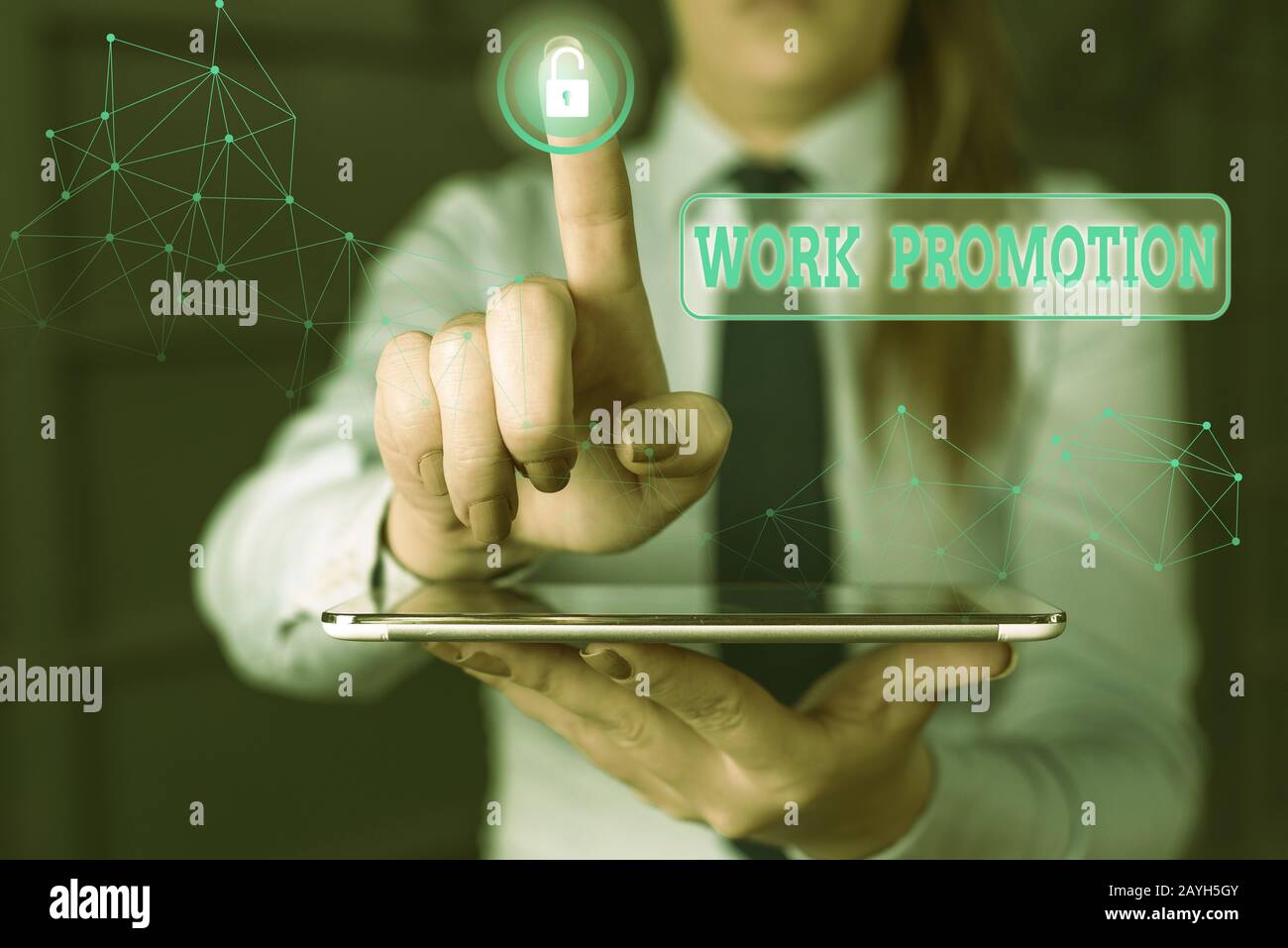 Handwriting text Work Promotion. Conceptual photo advancement of an ...