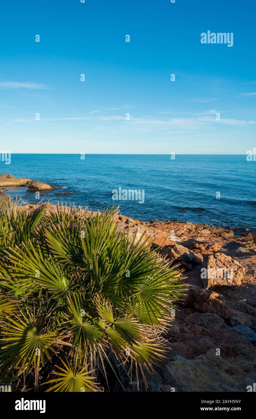 The coves of the renega a clear day, Spain Stock Photo - Alamy