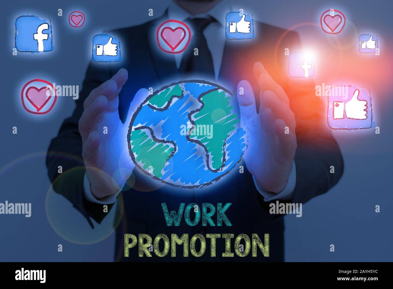 Handwriting text Work Promotion. Conceptual photo advancement of an ...