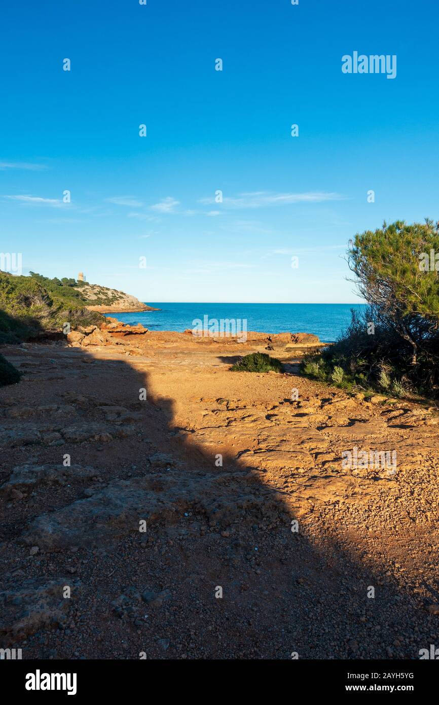 The coves of the renega a clear day, Spain Stock Photo - Alamy