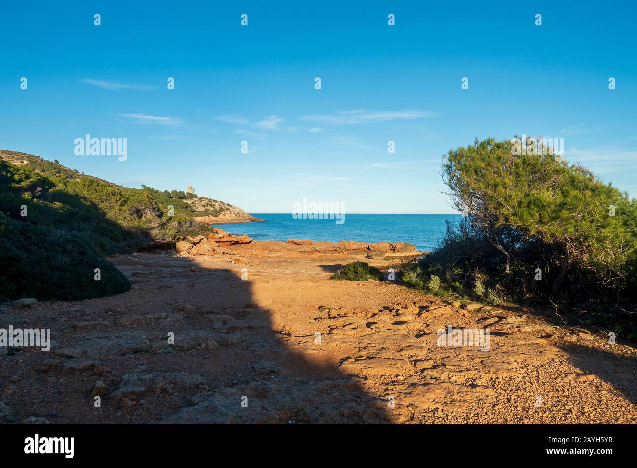 The coves of the renega a clear day, Spain Stock Photo - Alamy