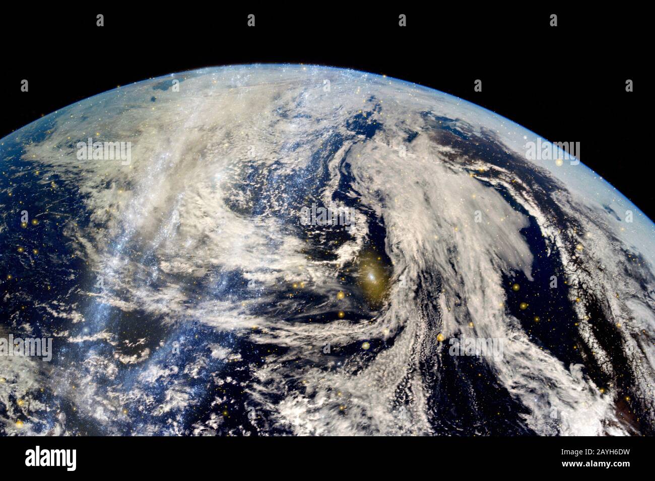 Earth and galaxy. Awesome science fiction wallpaper. Elements of this ...