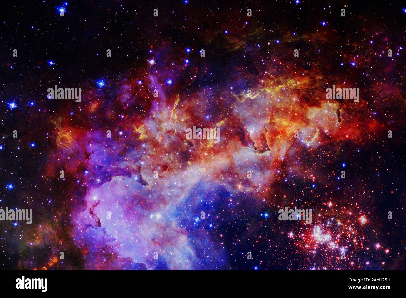 Galaxy thousands light years far away from Earth. Elements of this ...