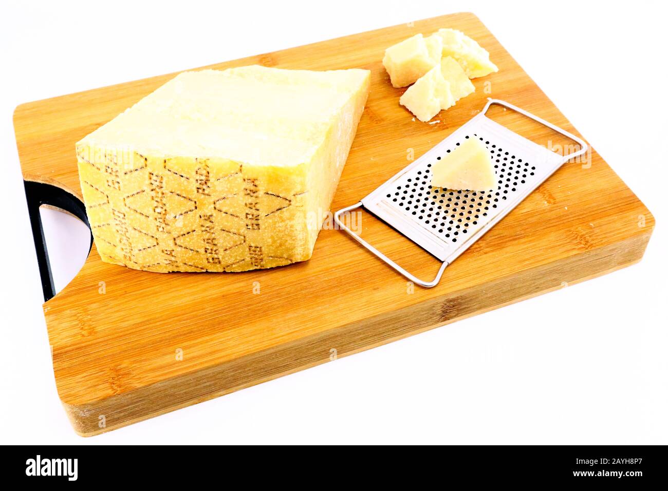 Italian Parmesan Cheese GRANA PADANO, produced in northern Italy in the ...