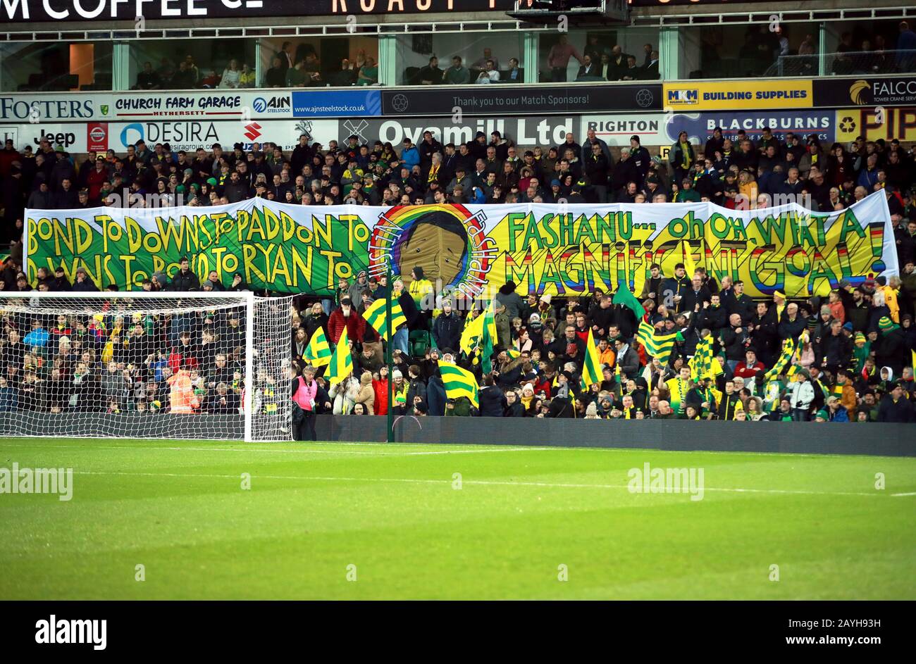 General view of a banner from the Proud Canaries of the 40th ...