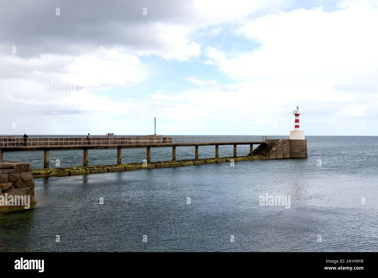 Amble pier amble northumberland england hi-res stock photography and ...