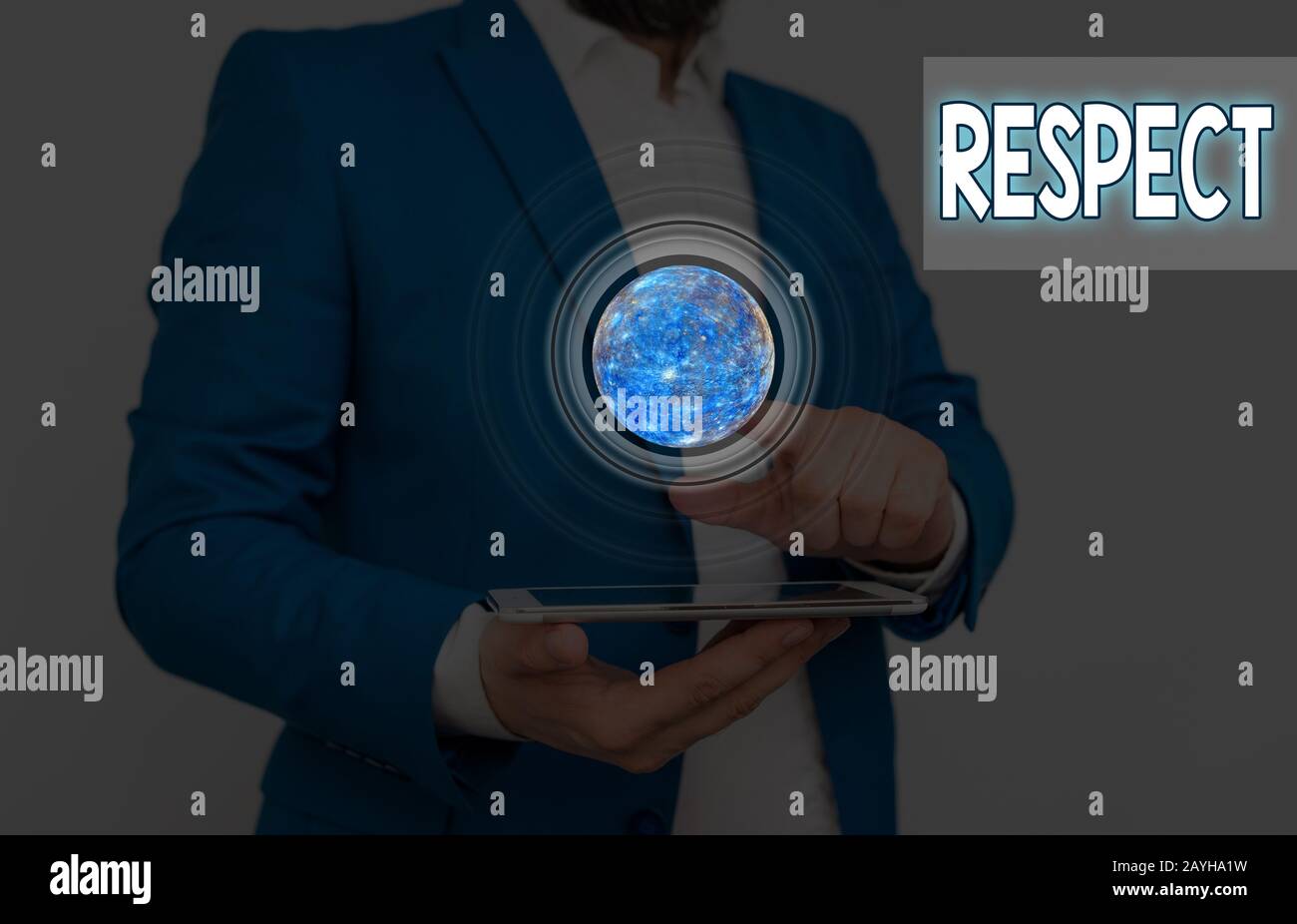 Writing note showing Respect. Business concept for Feeling of deep ...