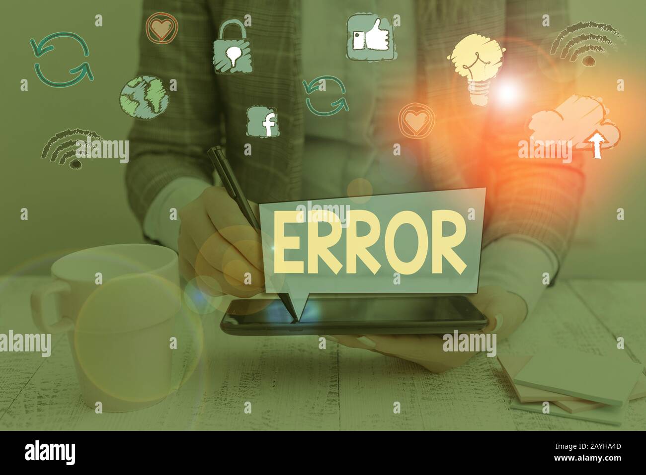 Writing note showing Error. Business concept for mistake Condition of ...