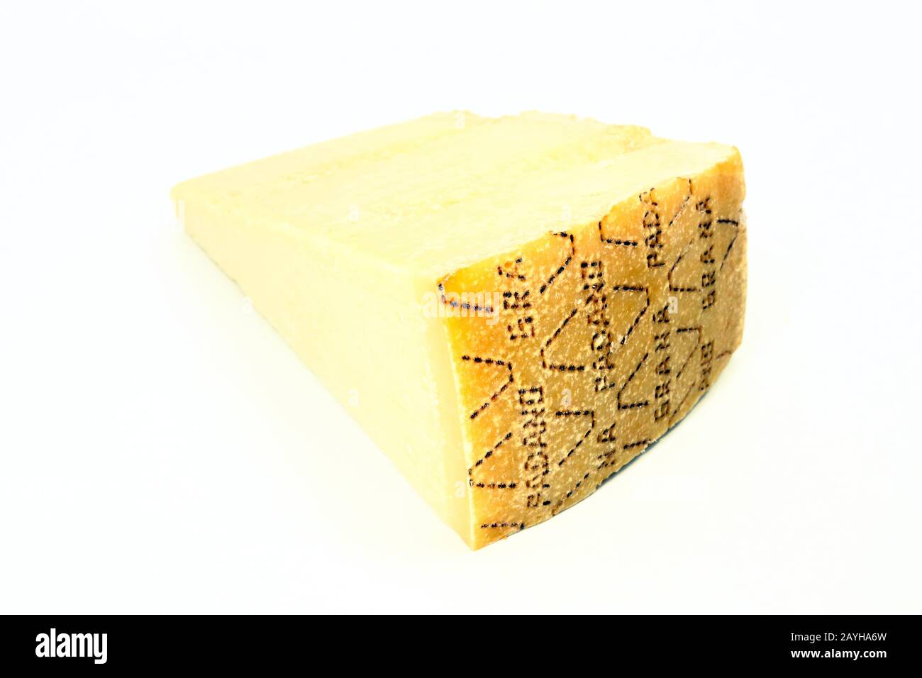 Italian Parmesan Cheese GRANA PADANO, produced in northern Italy in the ...