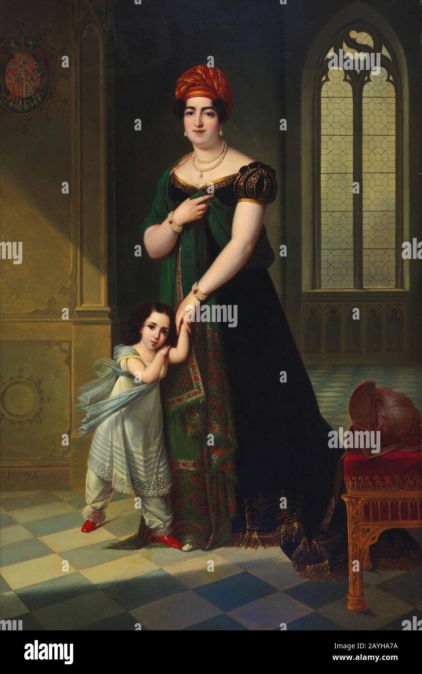 François Joseph Kinson Portrait of the Duquesa de Frias and her son ...