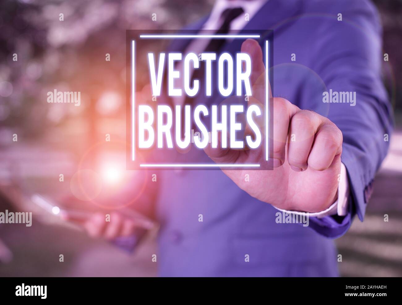 Handwriting text writing Brushes. Conceptual photo Applied to path and ...