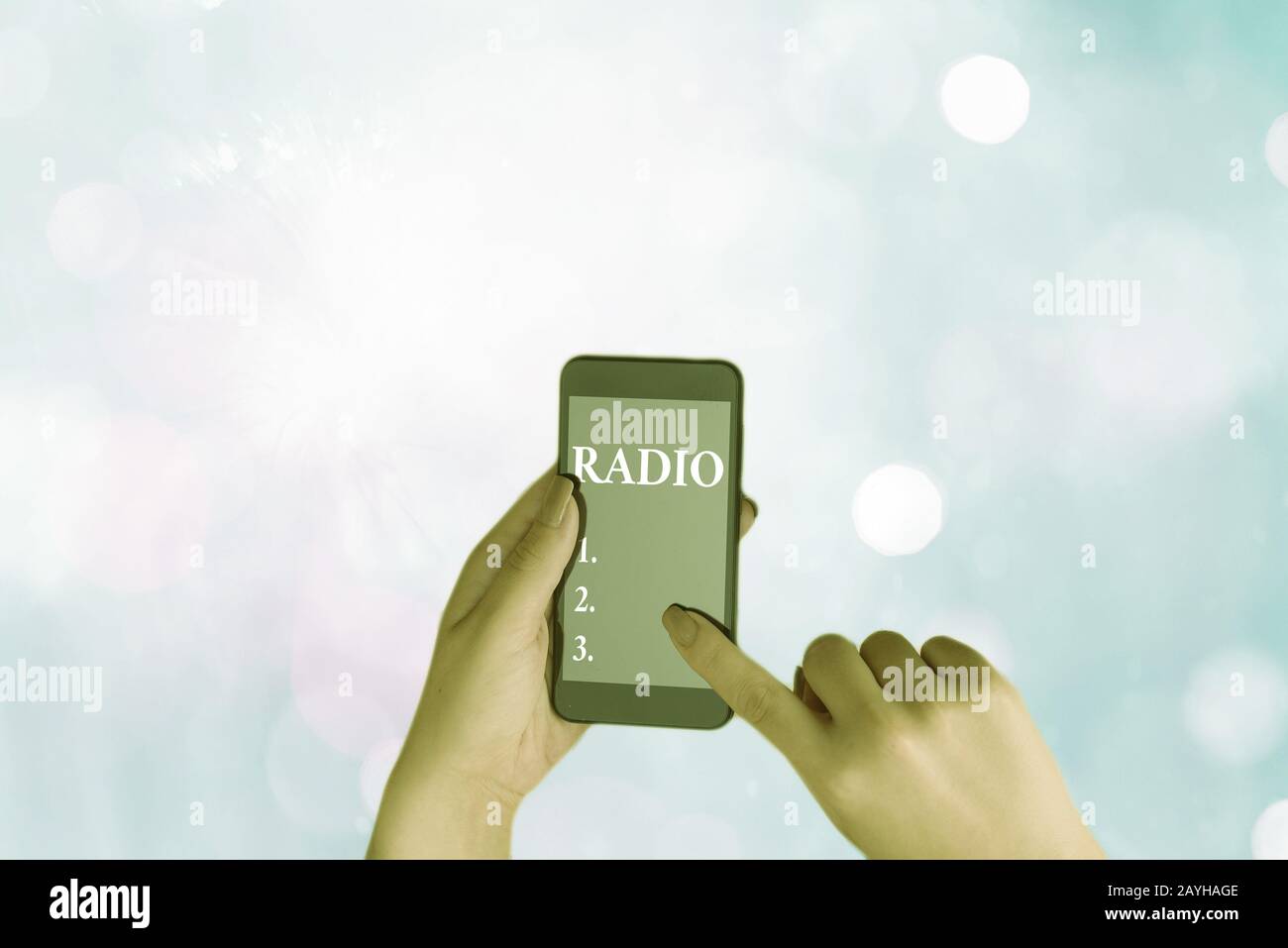 Writing note showing Radio. Business concept for activity or industry ...