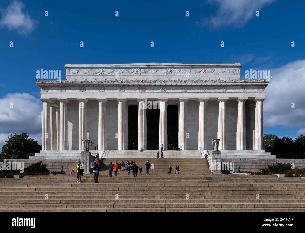Washington, DC, USA -- February 14, 2020. A wide angle photo of the ...
