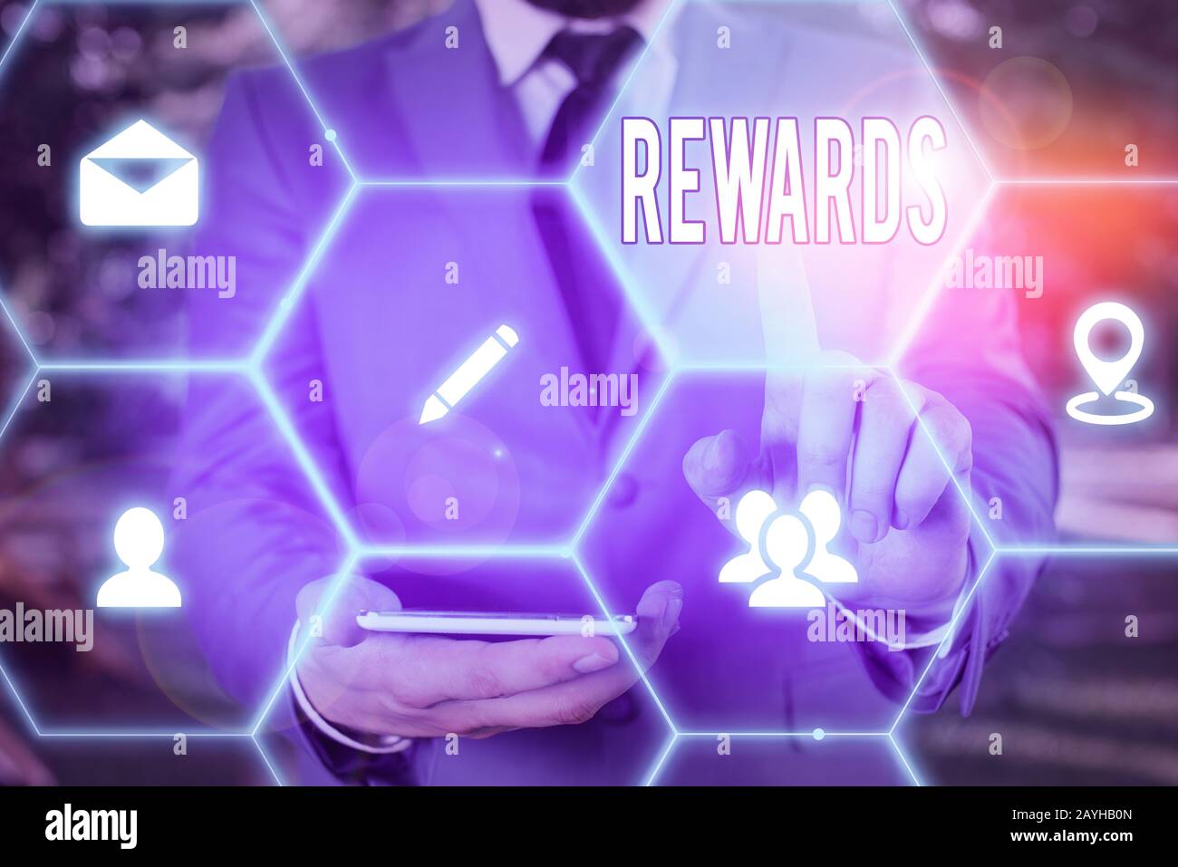 Word writing text Rewards. Business photo showcasing Given in ...