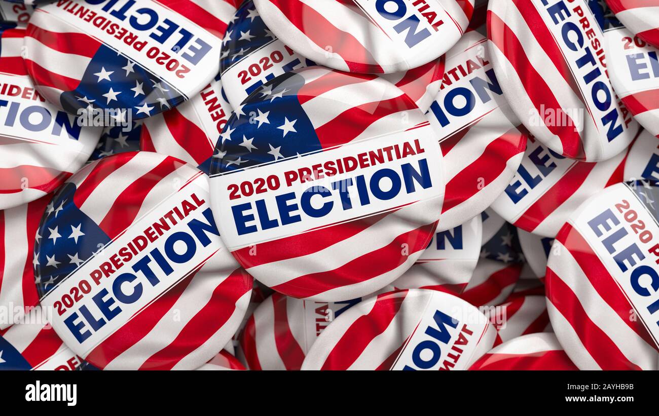 3D illustration of US Presidential Election buttons Stock Photo - Alamy