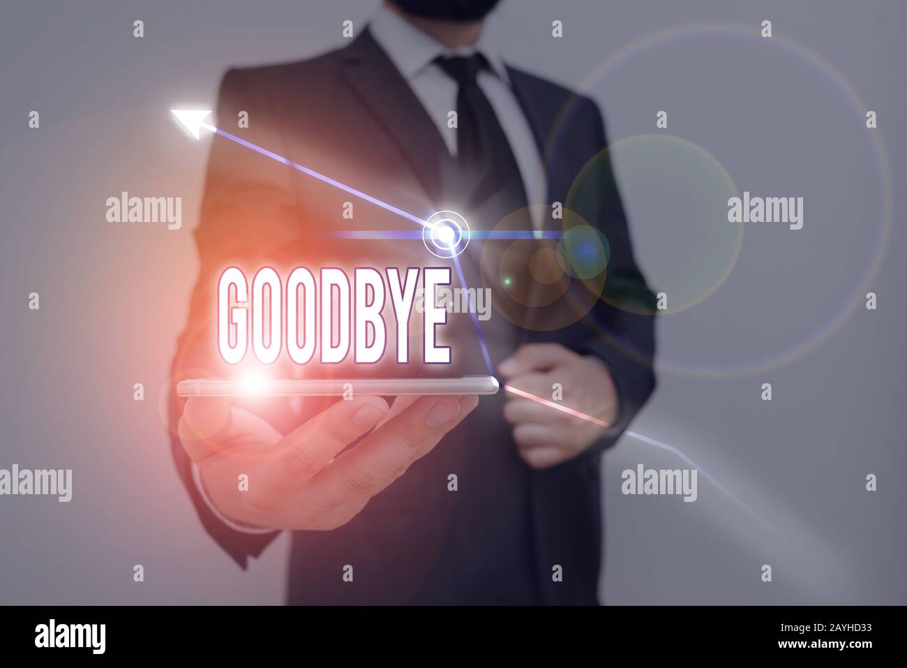 Handwriting text writing Goodbye. Conceptual photo used to express good ...