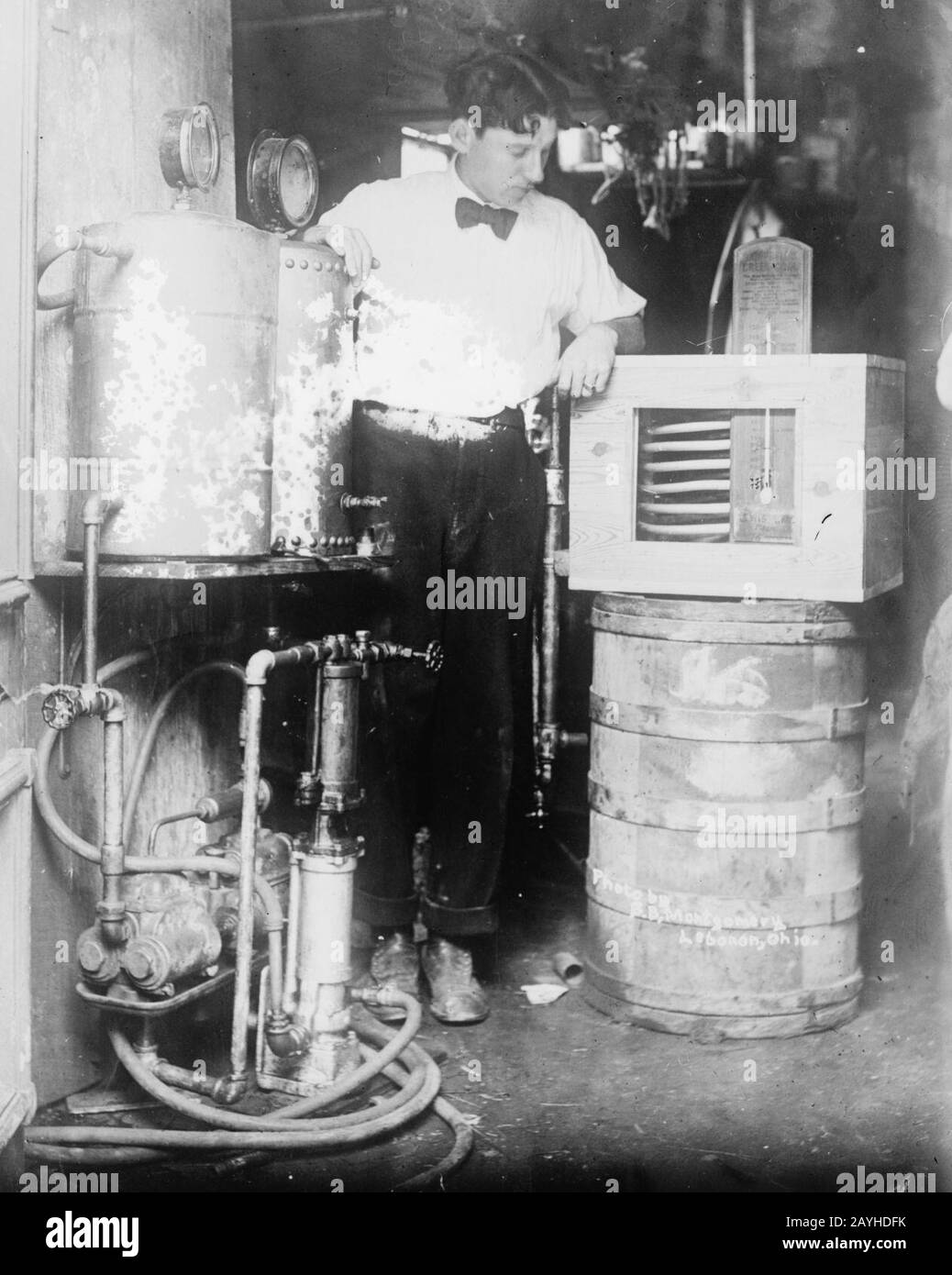 Frank Andrews and his ice machine Stock Photo - Alamy