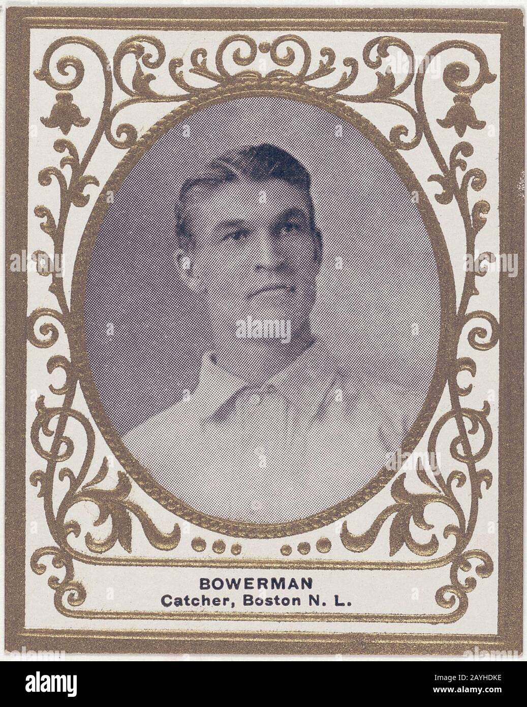 Frank Bowerman, Boston Doves, baseball card portrait Stock Photo - Alamy