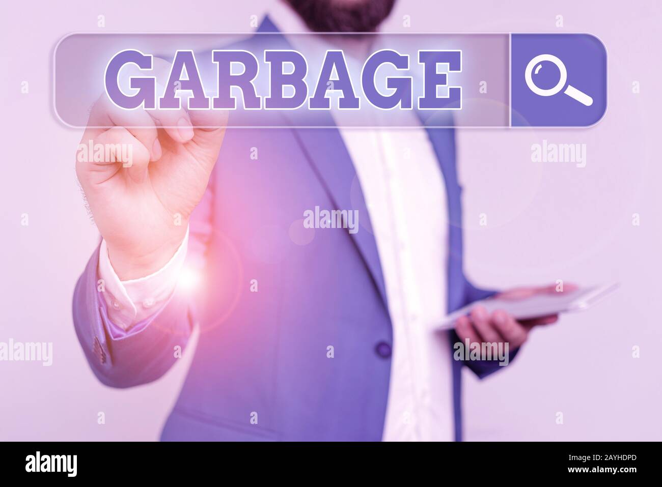 Conceptual hand writing showing Garbage. Concept meaning waste material ...