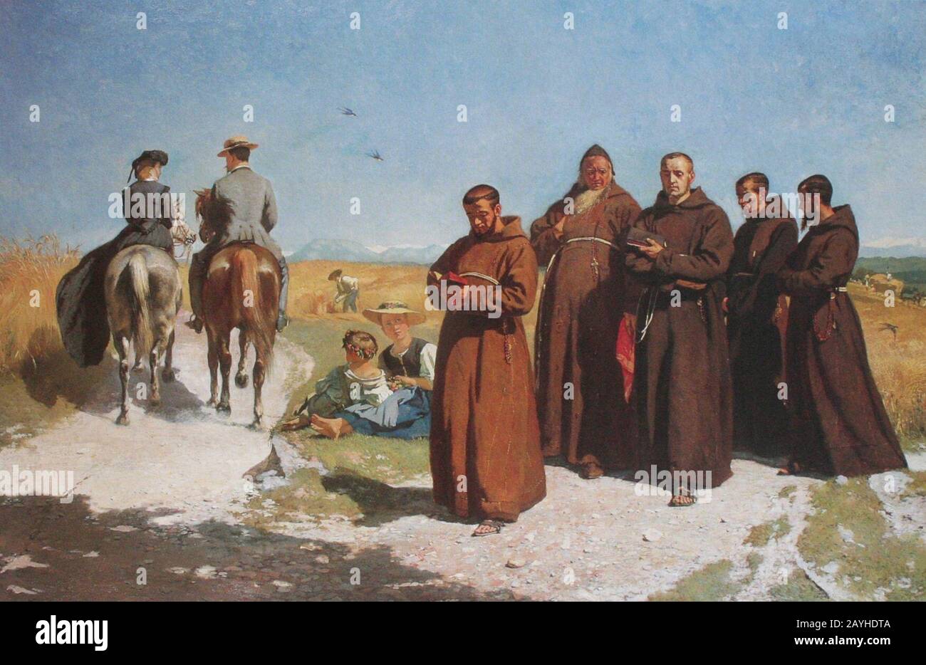 Frank Buchser Askese und Lebenslust 1865 Stock Photo - Alamy