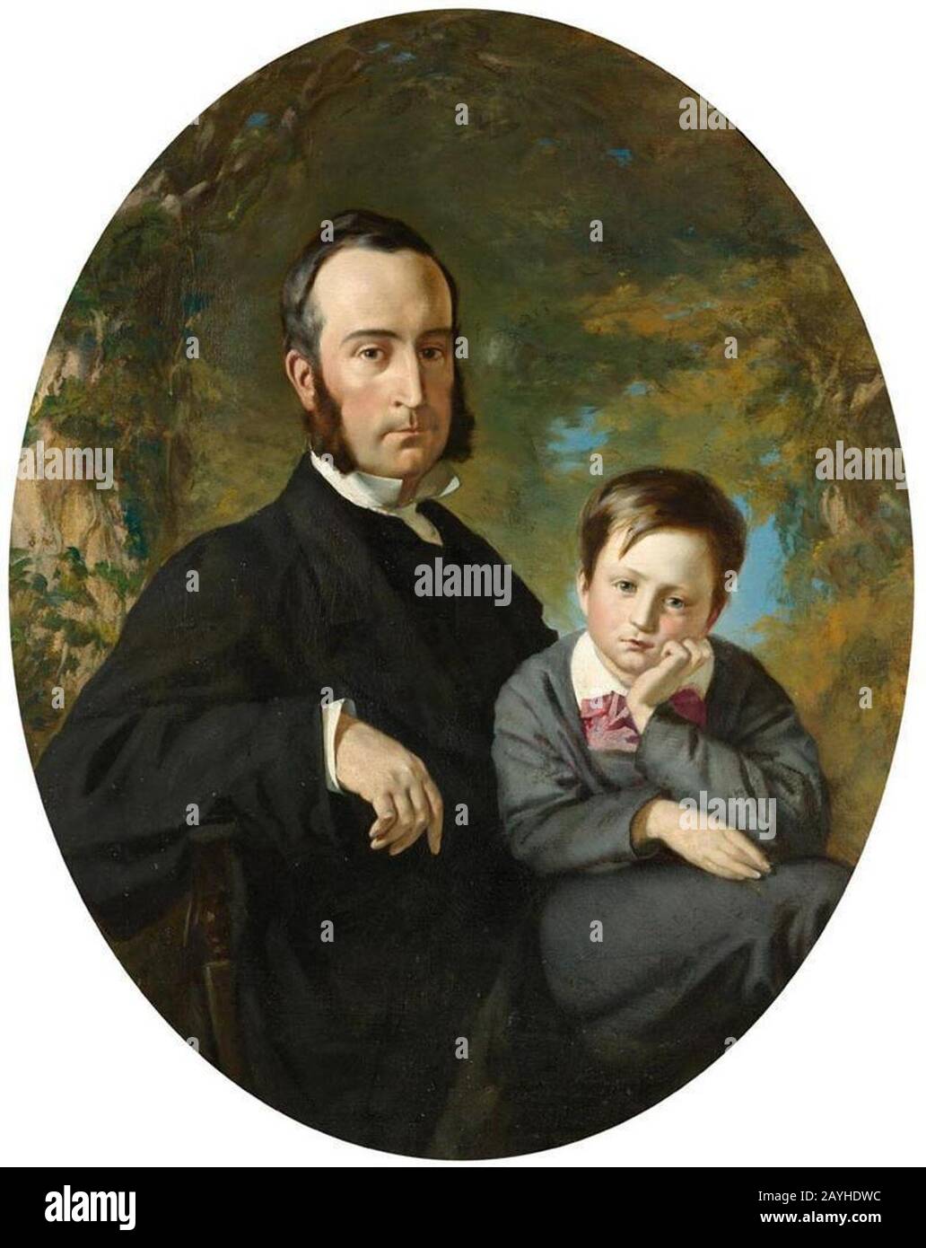 Frank Buchser - Father and son Stock Photo - Alamy