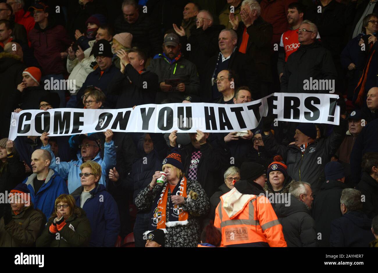 Luton town fans hi-res stock photography and images - Alamy