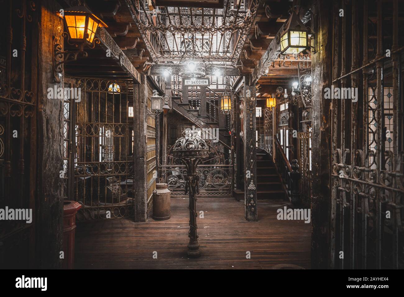 GONZALEZ CATAN,ARGENTINA,SEPTEMBER 28,2019: Interior of the iron museum ...