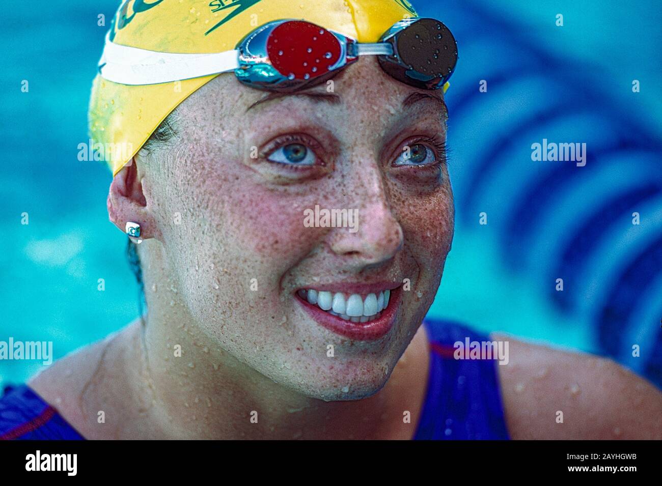 Amy Van Dyken (USA) competing at the 2000 Santa Clara Invitational ...