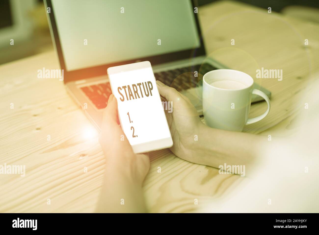 Handwriting text writing Startup. Conceptual photo the action of ...