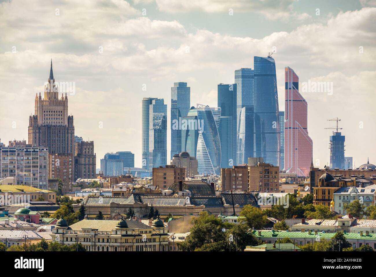 View of Moscow, Russia. The building of the Ministry of Foreign Affairs ...