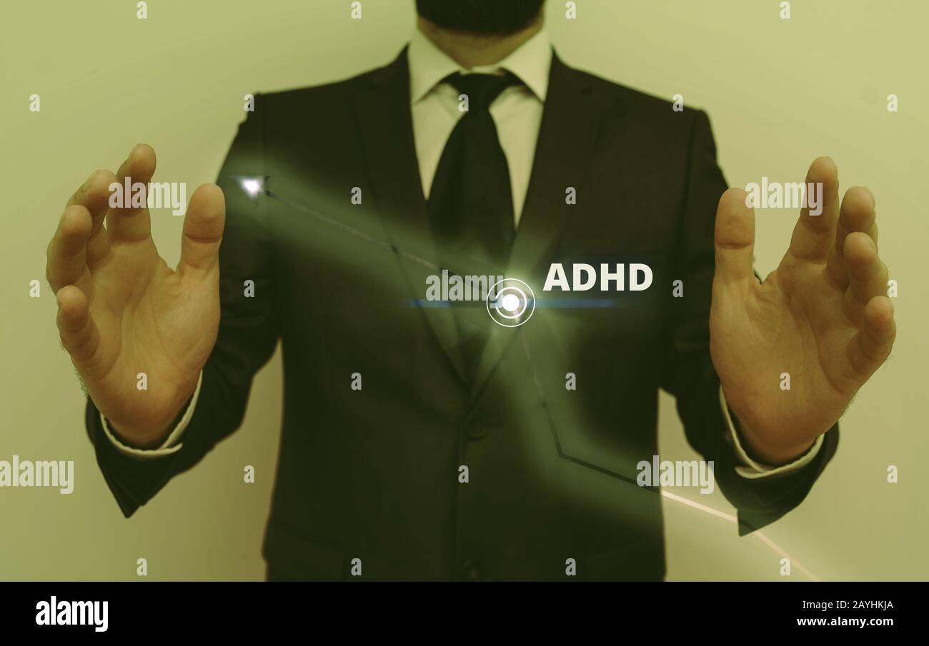 Conceptual hand writing showing Adhd. Concept meaning Mental health ...