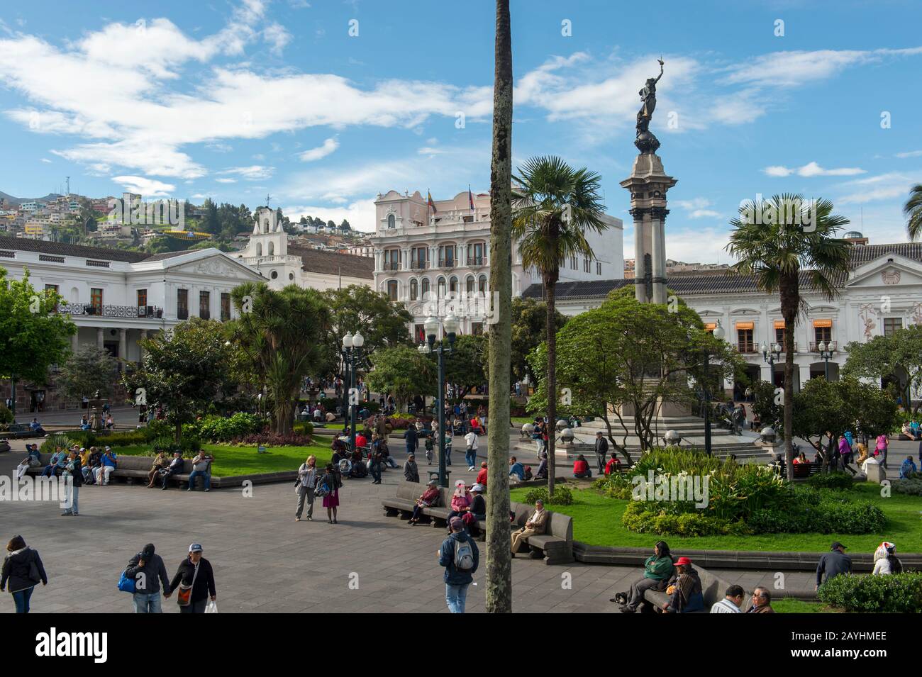 In the heart of Colonial Quito is the Main Square: Plaza Grande or ...