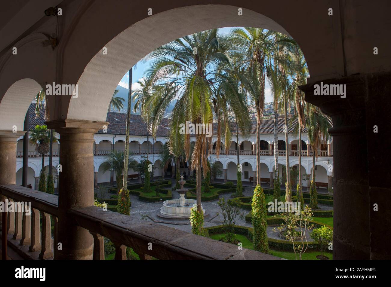 The courtyard of the Monastery of St. Francis, commonly known as el San ...