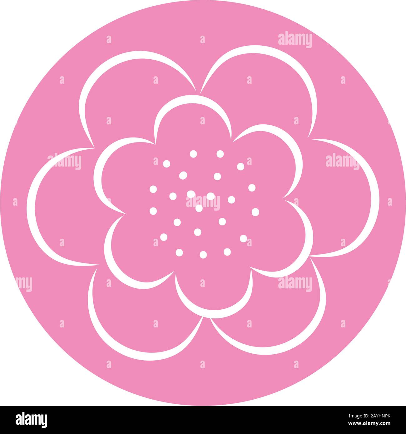 beautifull flower garden block and line style Stock Vector Image & Art ...