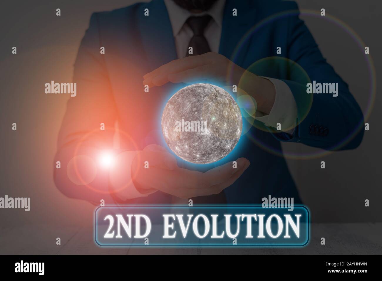 Handwriting text writing 2Nd Evolution. Conceptual photo change in the ...