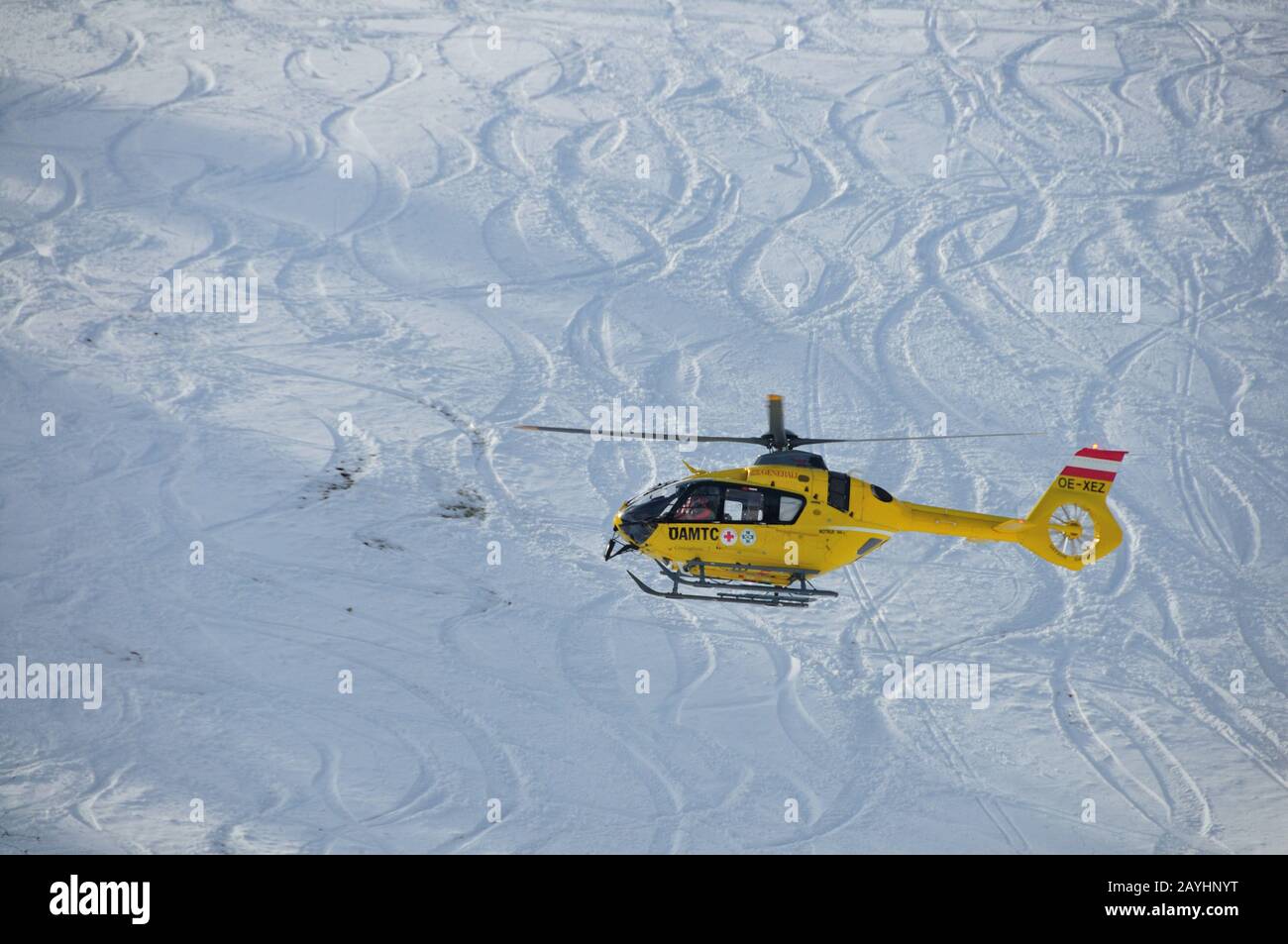 Rescue helicopter in action in winter Stock Photo - Alamy