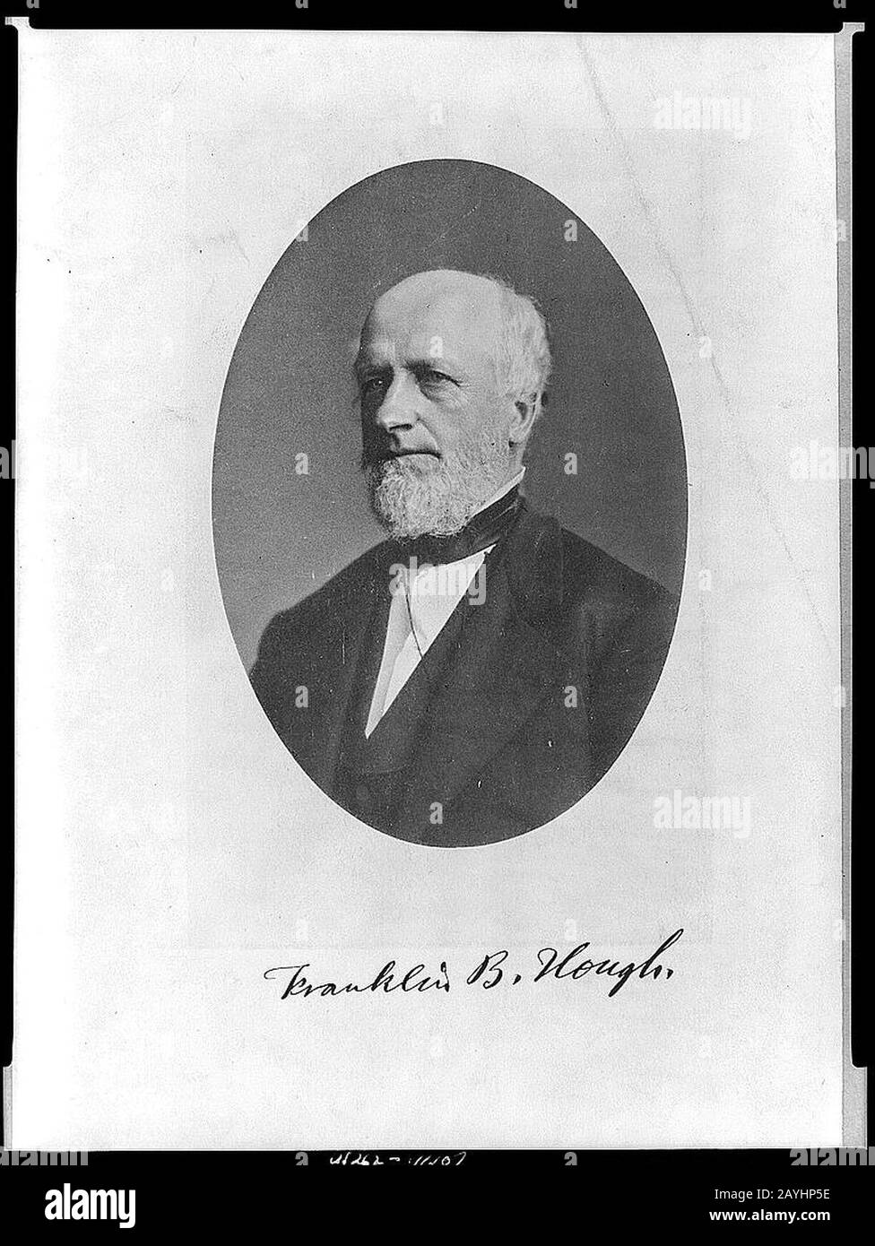 Franklin B. Hough, head-and-shoulders portrait, facing left Stock Photo ...