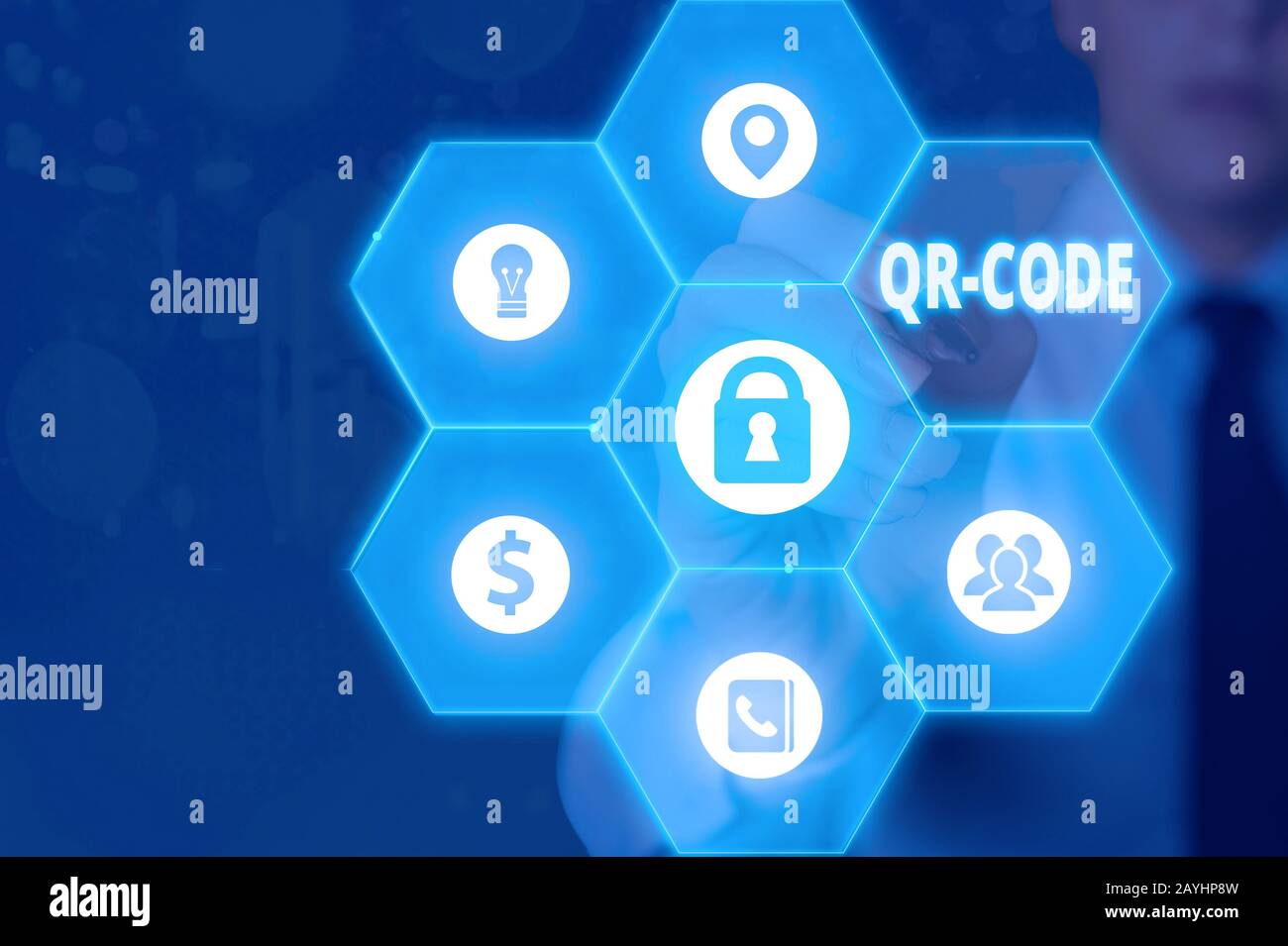 Word writing text Qr Code. Business photo showcasing the trademark for ...