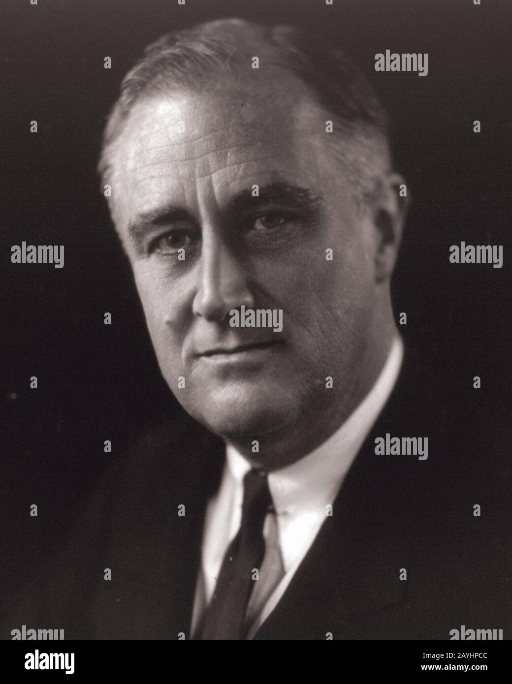 Franklin Delano Roosevelt, Portrait 1933 (cropped Stock Photo - Alamy