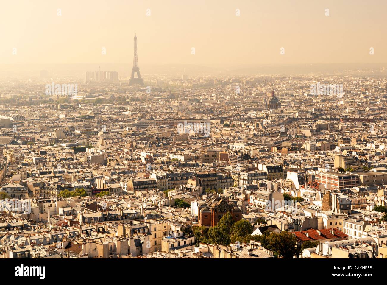 View of Paris from the Sacre Coeur in Montmartre hill Stock Photo - Alamy
