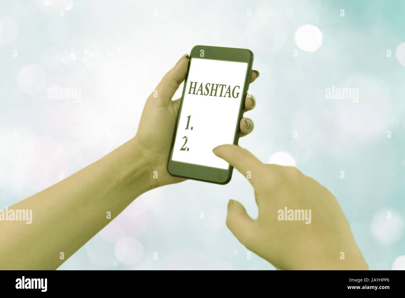 Handwriting text writing Hashtag. Conceptual photo a word or phrase ...