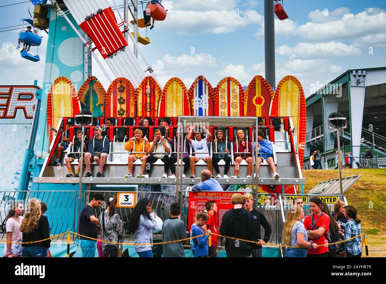 Carnival Ride Line Stock Photos & Carnival Ride Line Stock Images - Alamy