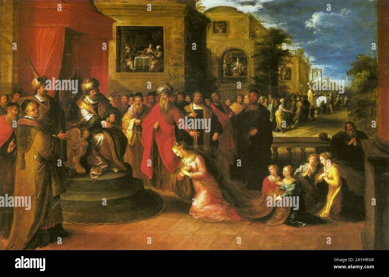 Frans Francken - Ester perante Assuero Stock Photo - Alamy