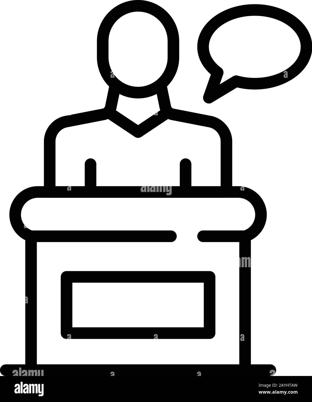 Divorce man speech icon. Outline divorce man speech vector icon for web ...