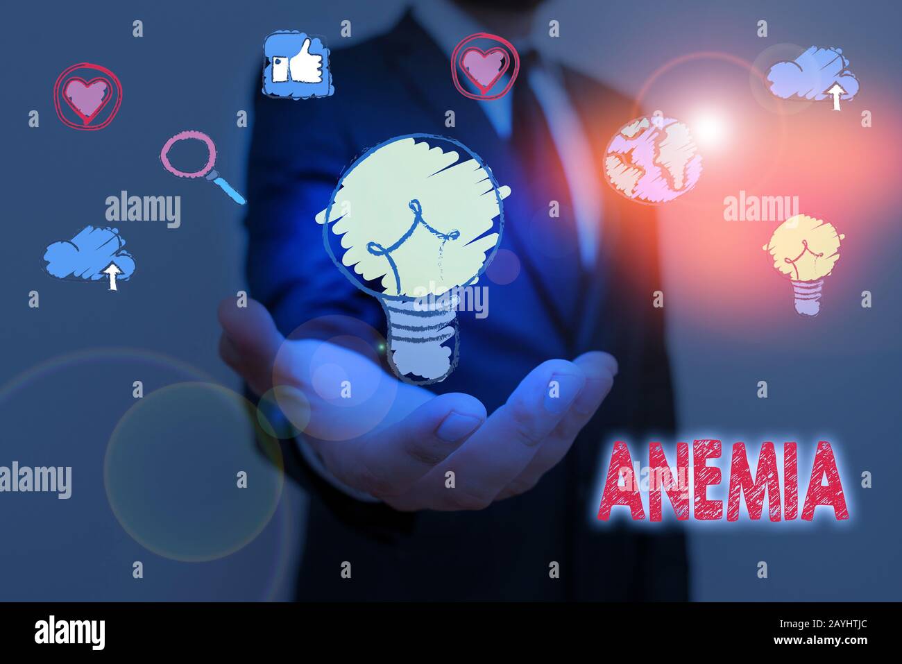 Text sign showing Anemia. Business photo showcasing condition where ...