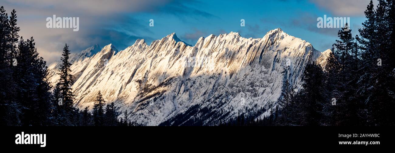 Winter in the Canadian Rockies Stock Photo - Alamy