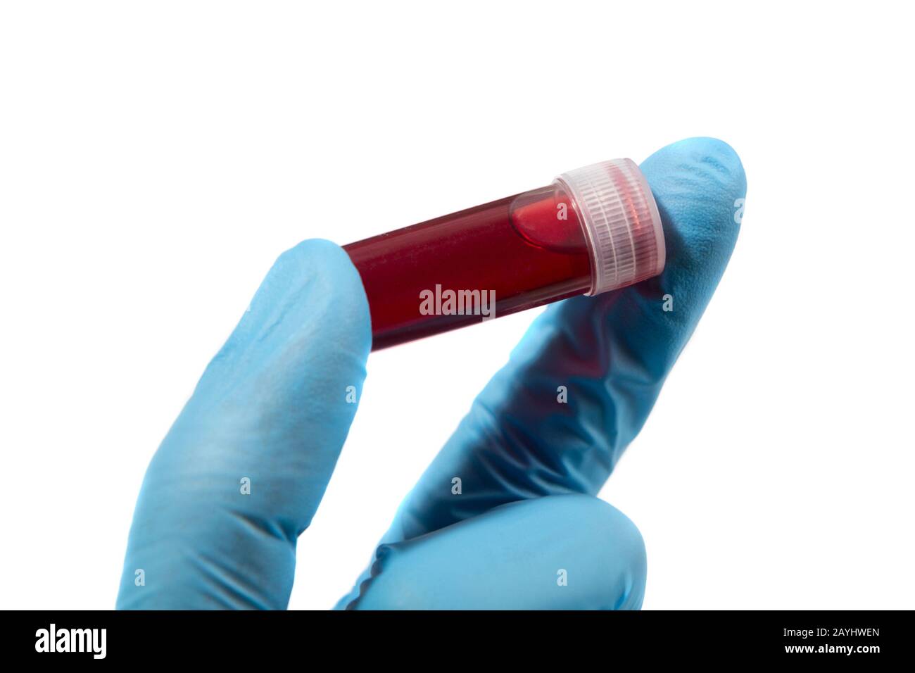 Scientist holding test tube blood hi-res stock photography and images ...